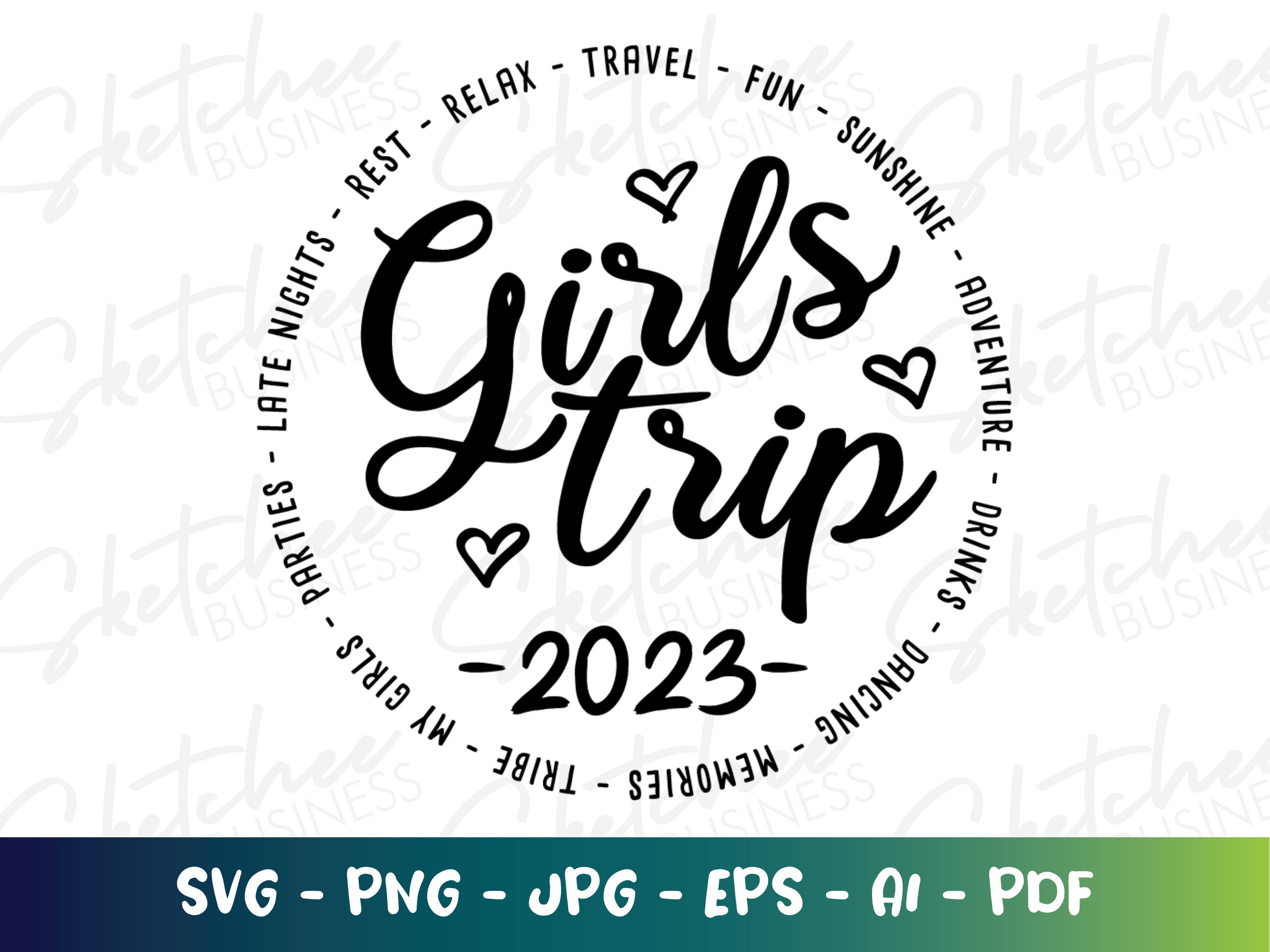 Girls Trip 2023 SVG Vacation SVG Girls Weekend Svg Cricut - Etsy Denmark