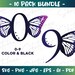 Butterfly Numbers SVG, Butterfly Number Frame, Butterfly Numbers 0-9 ...