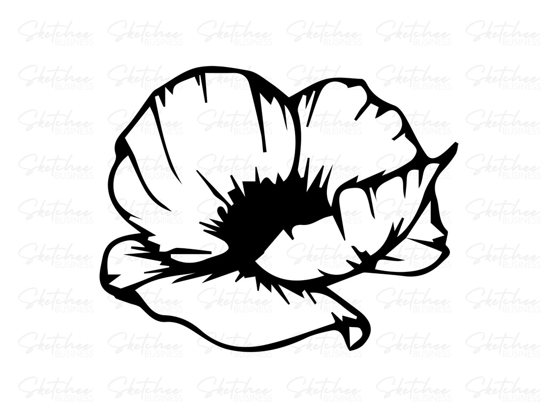 Poppy Flower SVG Pdf Png Poppies SVG Cricut Cut Files - Etsy
