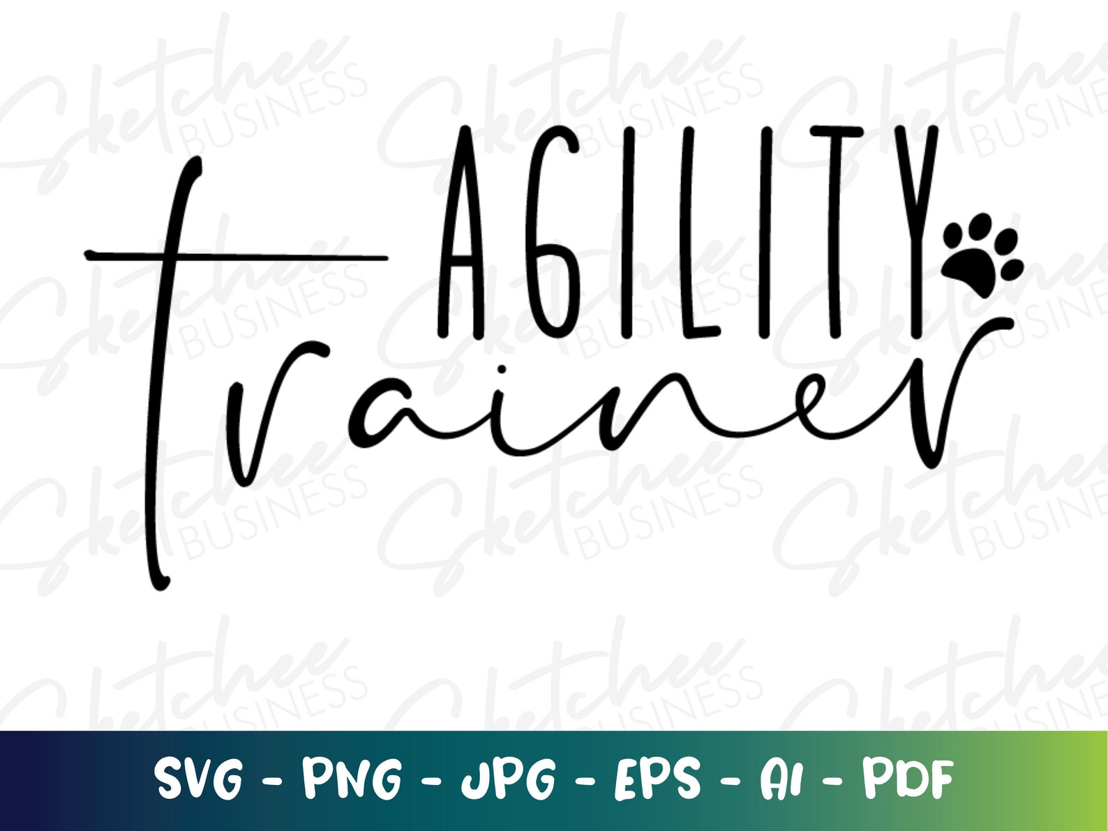 Agility Trainer Svg Pdf Png Dog Trainer Dog Lover Cricut - Etsy