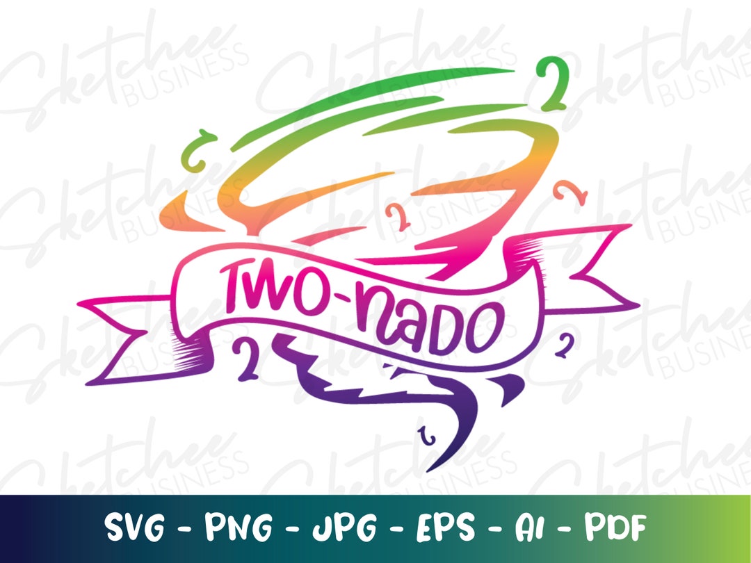 Two-nado Svg Png Pdf, Second Birthday Svg, Kids Birthday SVG, Cricut ...