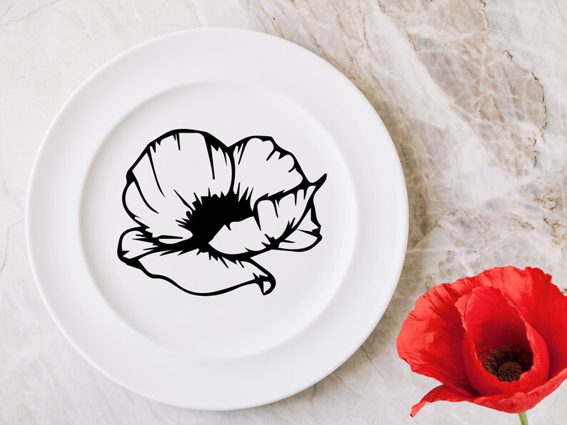 Poppy Flower SVG Pdf Png, Poppies SVG, Cricut Cut Files, Silhouette ...