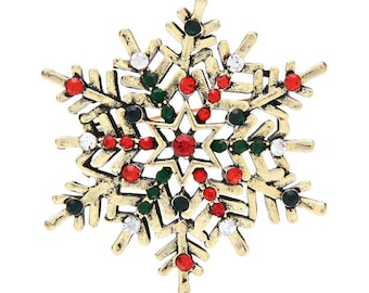 Snowflake Brooch Pin - Etsy