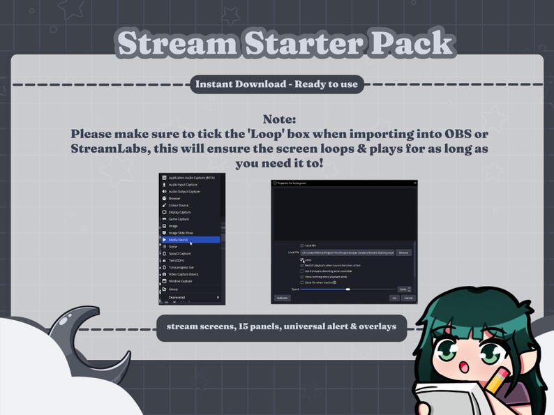Cozy Blue Streaming Starter Pack | for Twitch / Youtube, Cozy Lo-fi ...