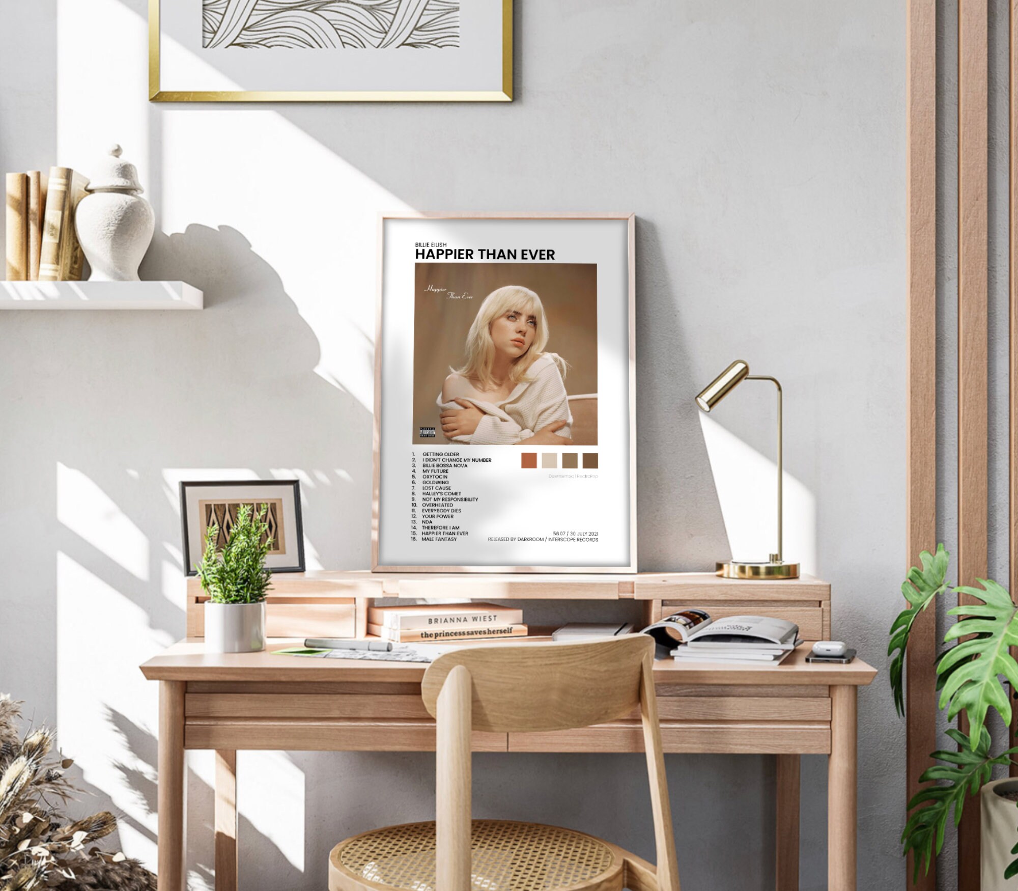 HAPPIER THAN EVER Poster - Billie Eilish Album Cover Poster vendido por Pocketbook Simonette ...