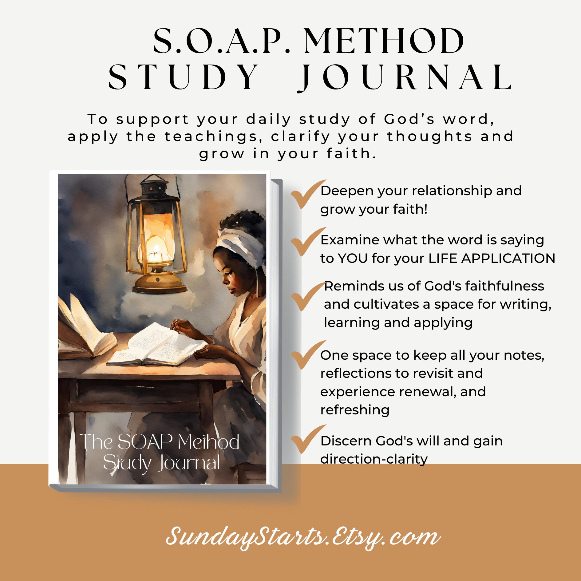 SOAP Method Bible Study and Prayer Journals/workbooks | Canva Template ...