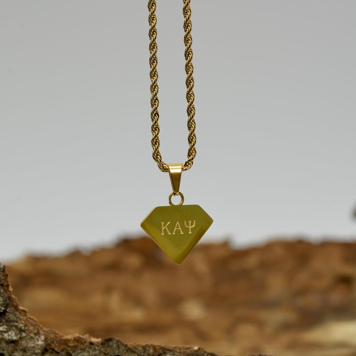 Kappa Alpha Psi Diamond Gold Necklace - Etsy