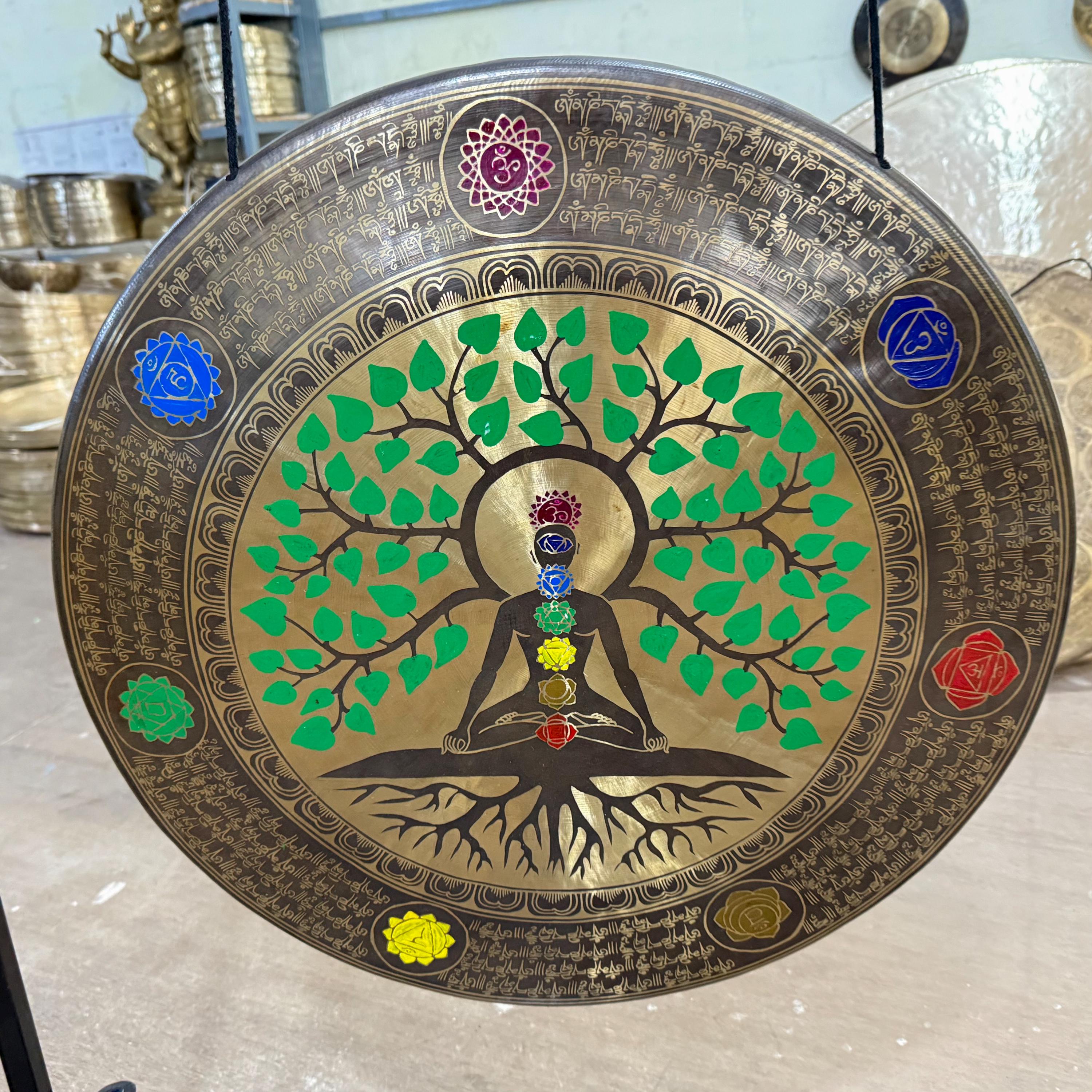 Seven Chakra Handmade Nepalese Meditation Gong With Stand - Etsy