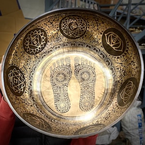 Extra Large Foot Singing Bowl Deep Vibration Healing Bowls for Chakra ...