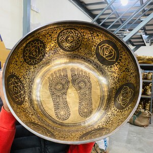 Extra Large Foot Singing Bowl Deep Vibration Healing Bowls for Chakra ...