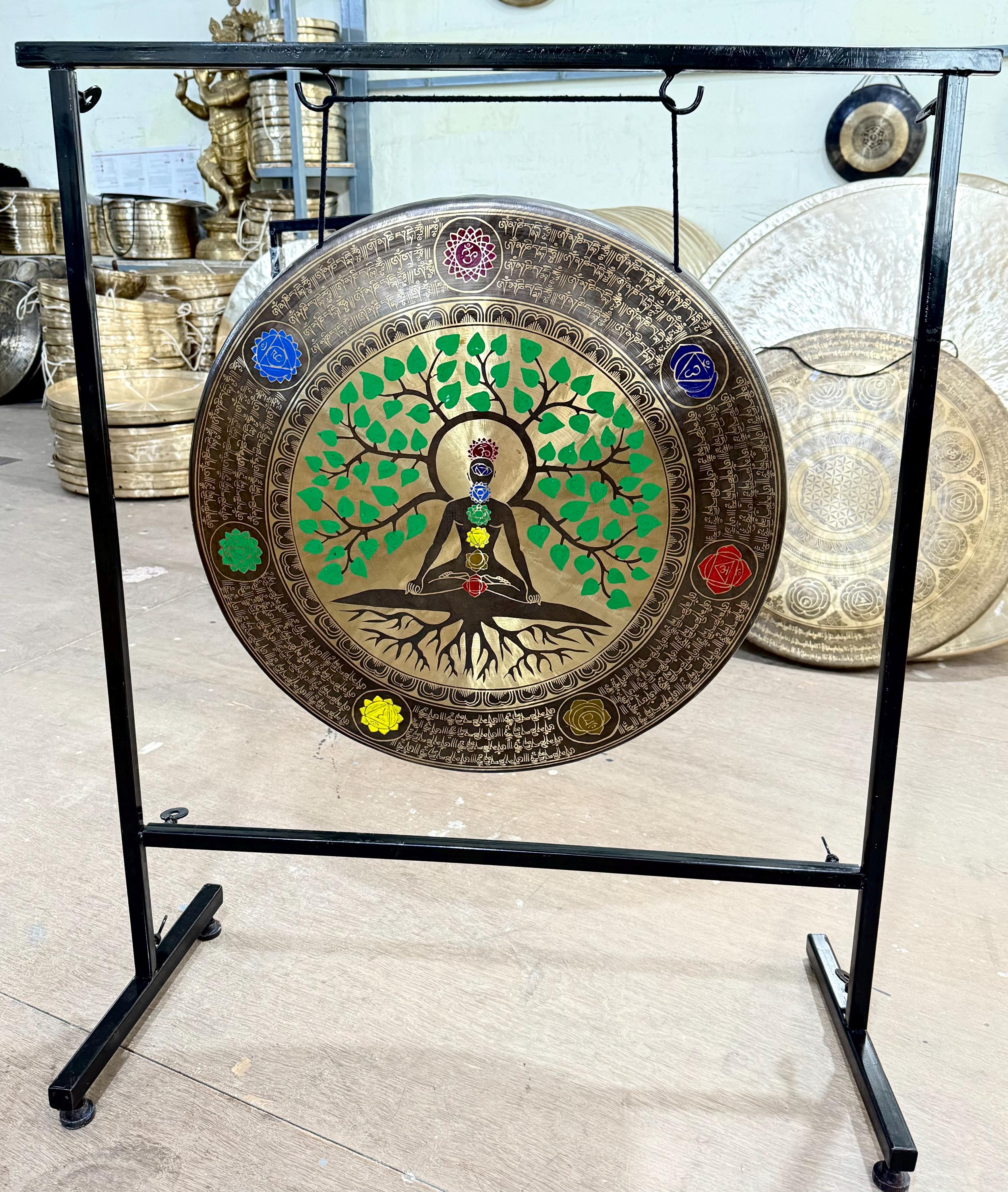 Seven Chakra Handmade Nepalese Meditation Gong With Stand - Etsy