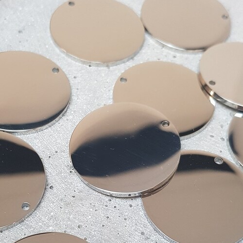 PACK OF 10 Round Metal Blanks. 32mm Silver Stainless Steel - Etsy