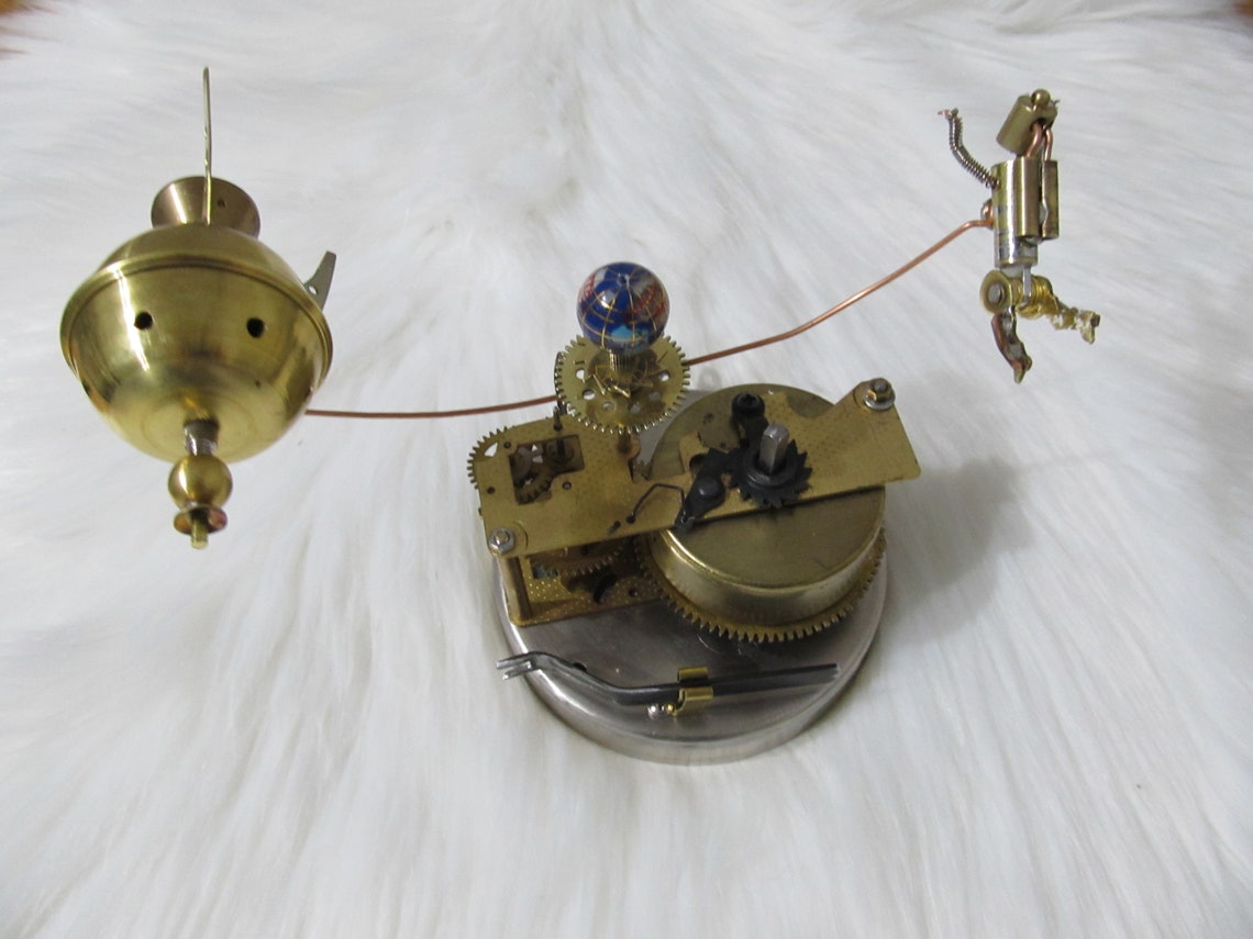 Mechanical-astronomic-astrological Clock Sphere Tellür Globemoons and ...