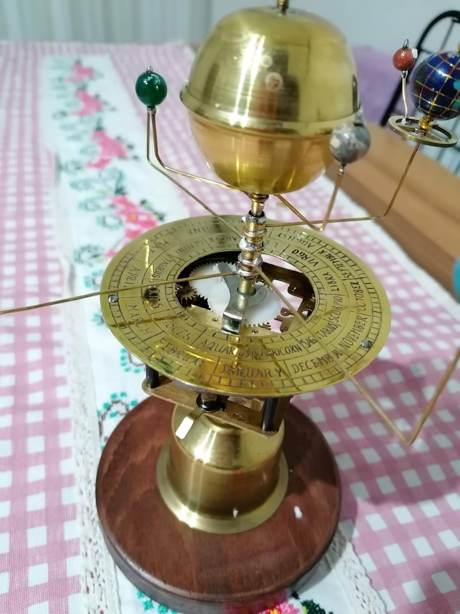 Astronomic-astrological Clock Sphere Tellür Globemoons and Zodiac Signs ...