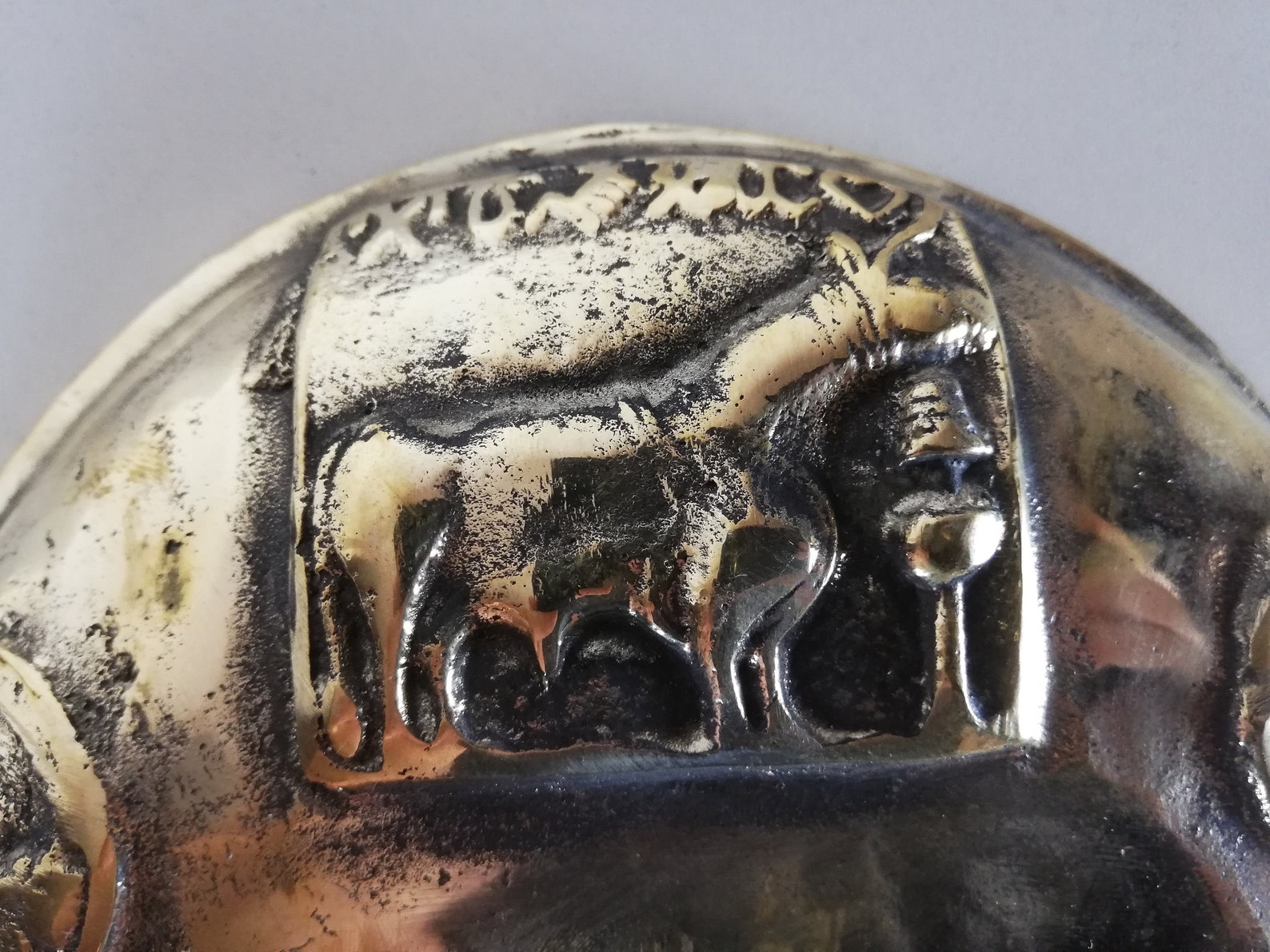 Ancient Greek Brass Bowl: Alexander Coin, Bronze Bull Figures - Etsy