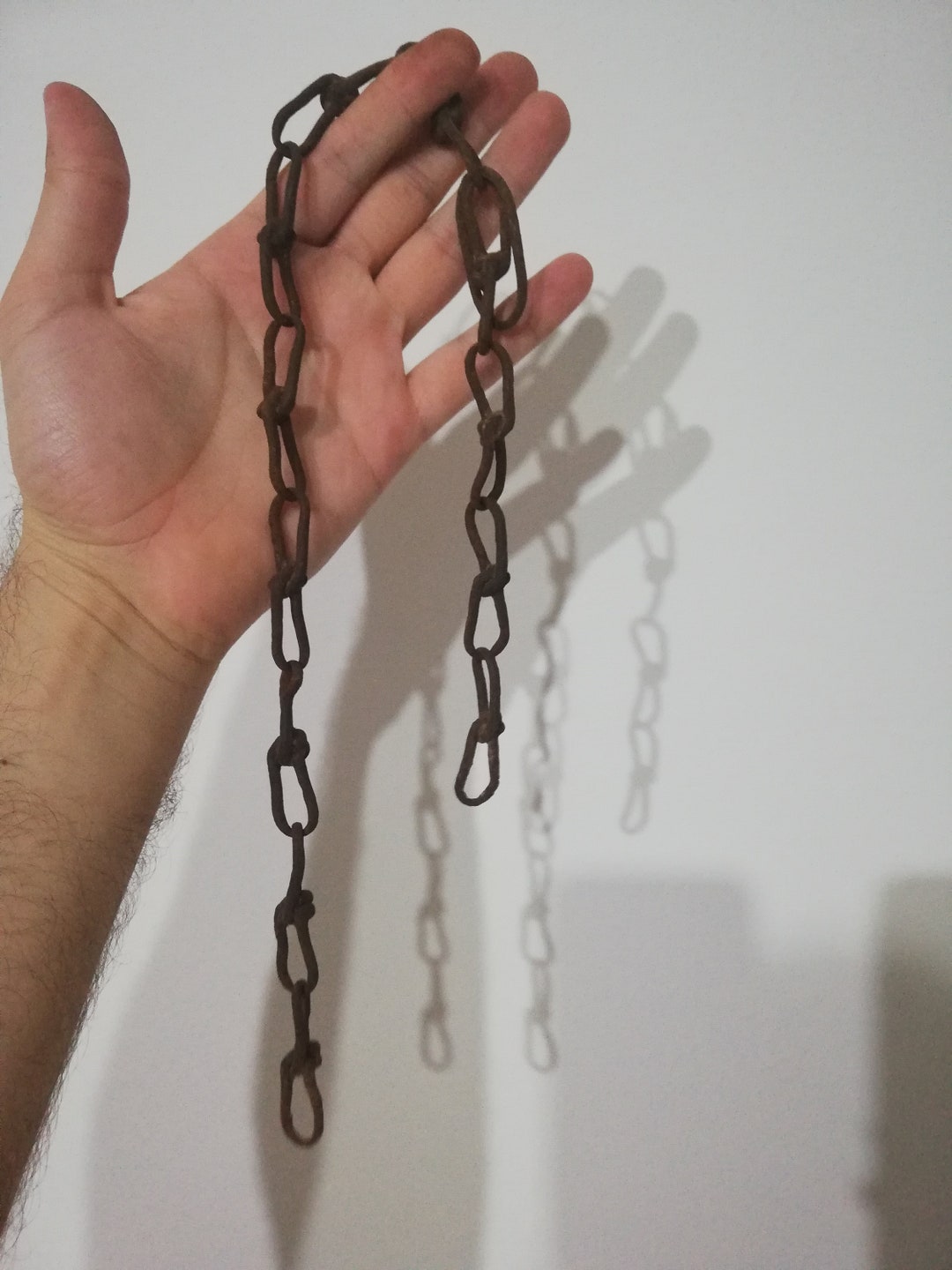 Rusty Iron Chain: Vintage Metal Hanging Chain, Architectural Salvage ...