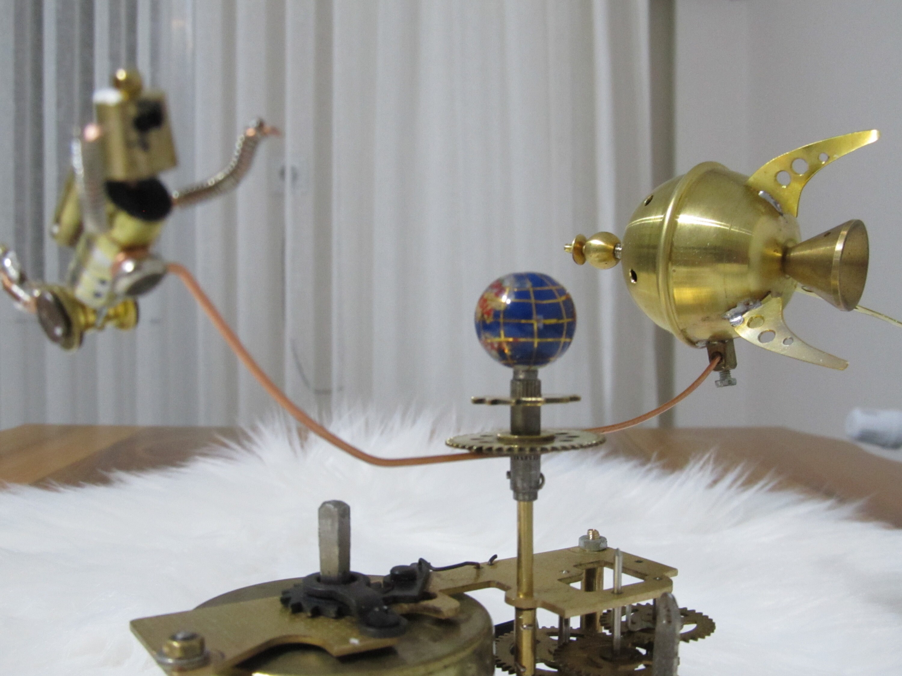 Mechanical-astronomic-astrological Clock Sphere Tellür Globemoons and ...