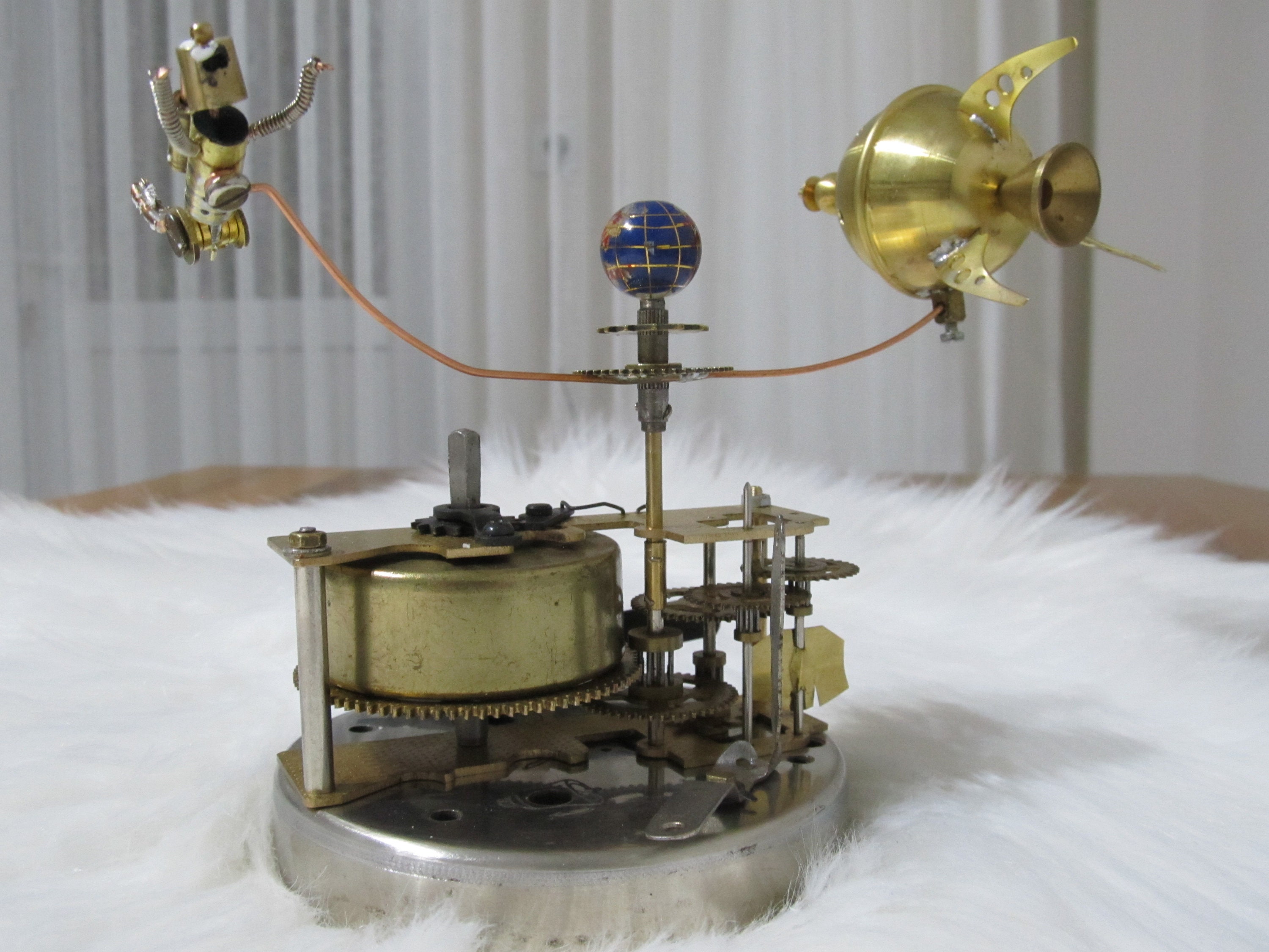 Mechanical-astronomic-astrological Clock Sphere Tellür Globemoons and ...