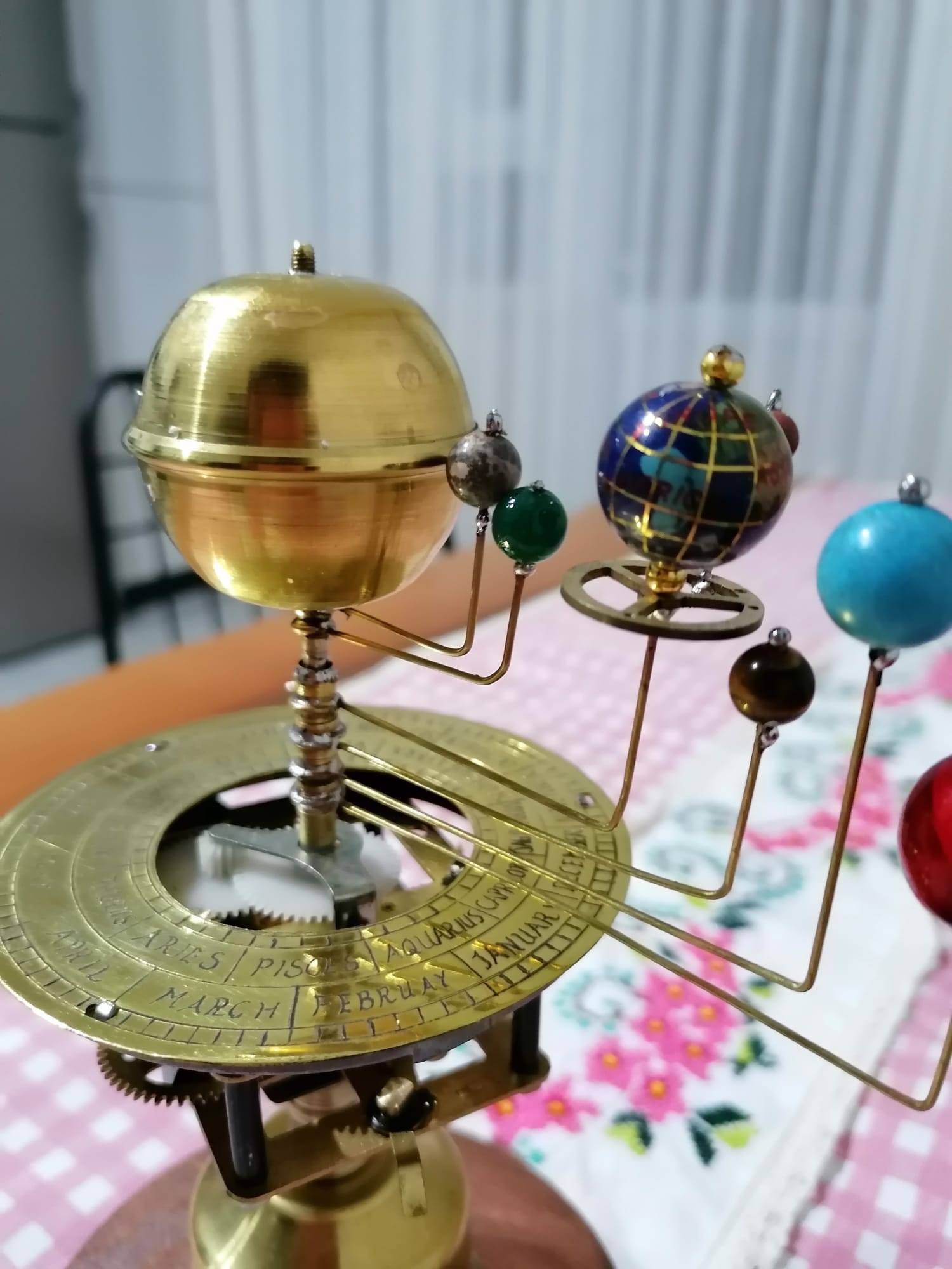 Astronomic-astrological Clock Sphere Tellür Globemoons and Zodiac Signs ...