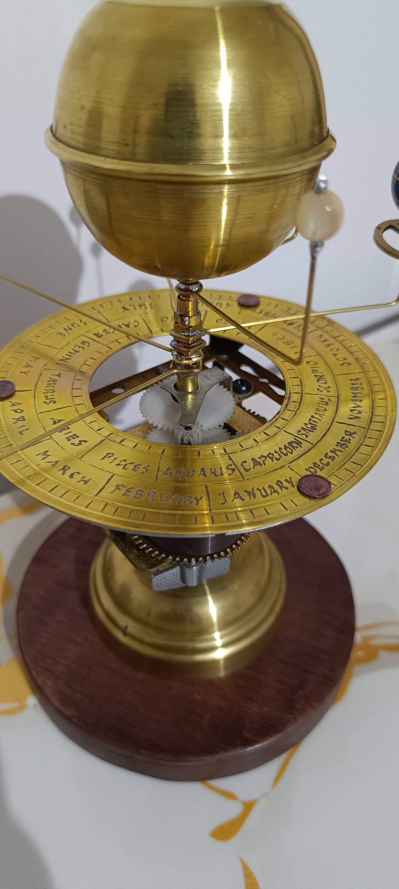 Astronomic-astrological Clock Sphere Tellür Globemoons and Zodiac Signs ...