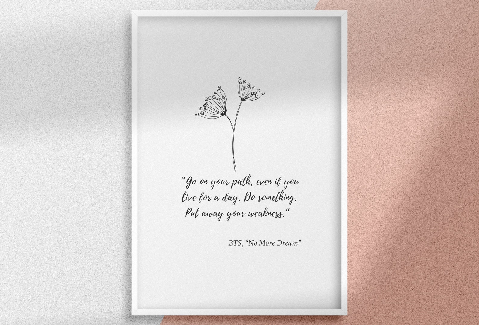 BTS QUOTES Set of 6 Printable Art Wall Instant Download - Etsy