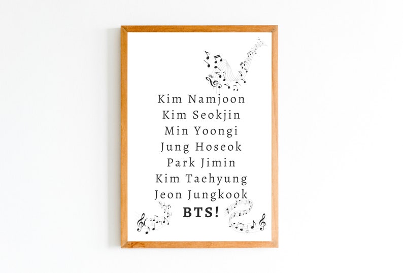 BTS Fan Chant Printable Art: Kpop Minimalist Decor (digital Download ...