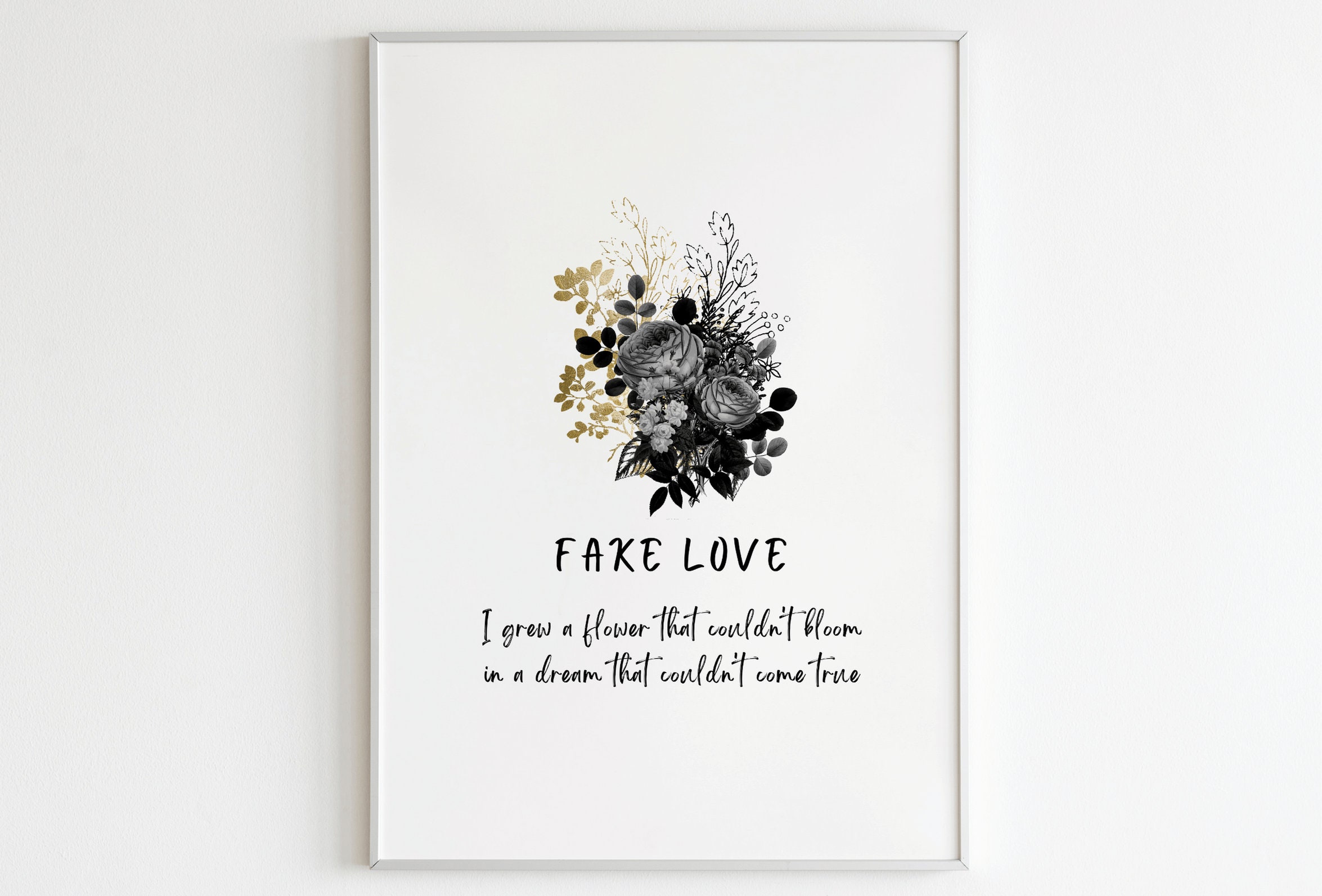 Fake Love BTS BTS Quotes, BTS Quote Prints, Printable Art Wall, Kpop ...