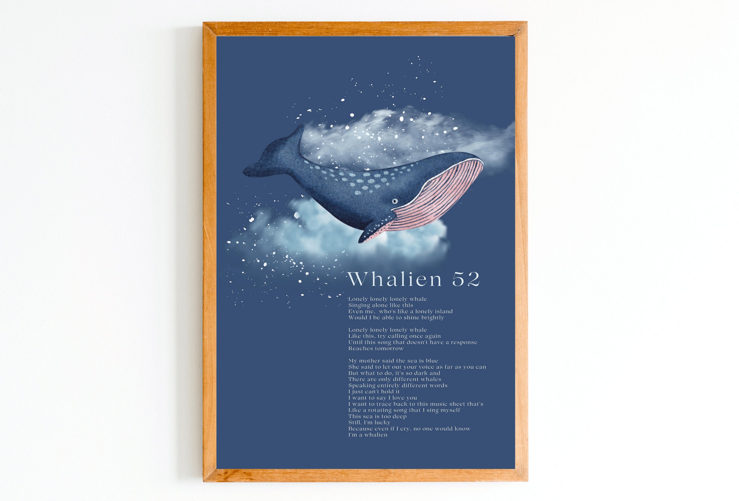 Whalien 52 BTS Artwork Quote, BTS Lyrics, Instant Download, Home Decoration, Prints Poster ...