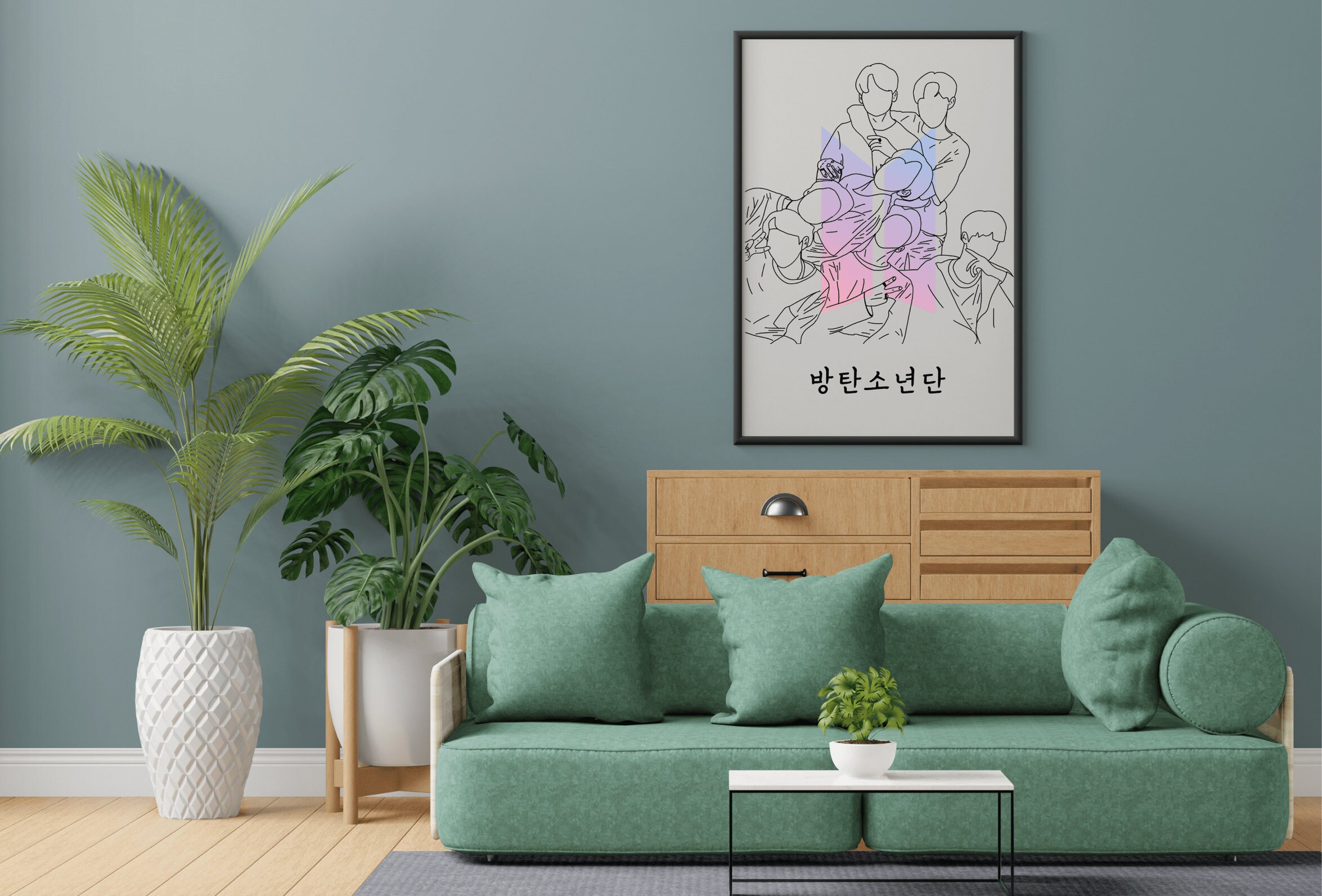 BTS Art Line Instant Downloadable Printable Art, BTS Digital Download ...