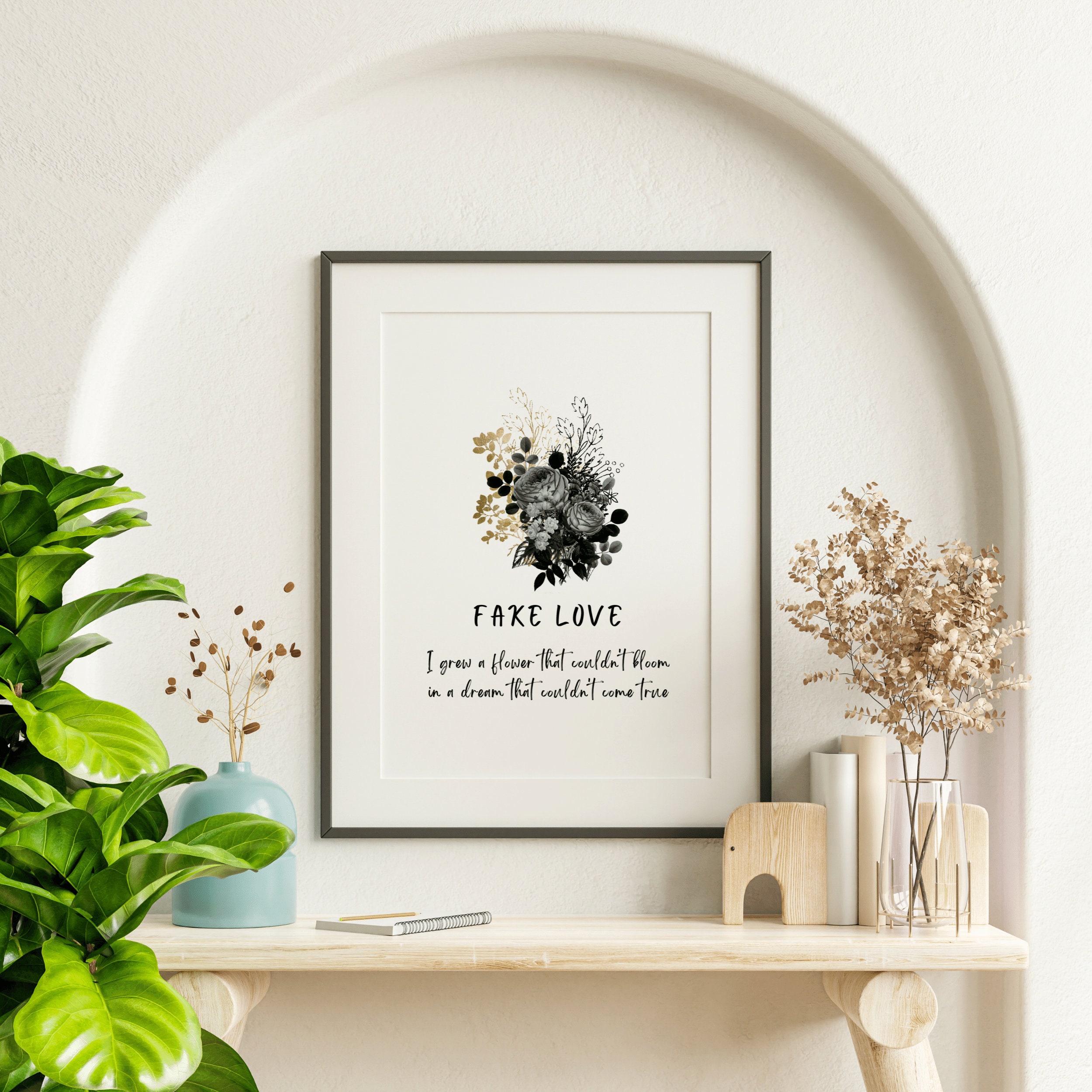 Fake Love BTS BTS Quotes, BTS Quote Prints, Printable Art Wall, Kpop ...