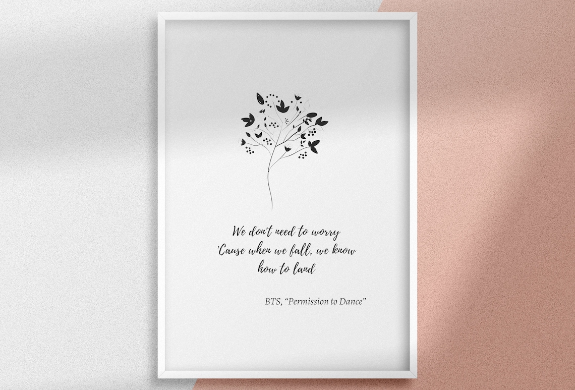 BTS QUOTES Set of 6 Printable Art Wall Instant Download - Etsy