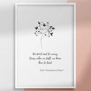 BTS QUOTES| Set of 6, Printable Art Wall, Instant Download, KPOP Quote ...