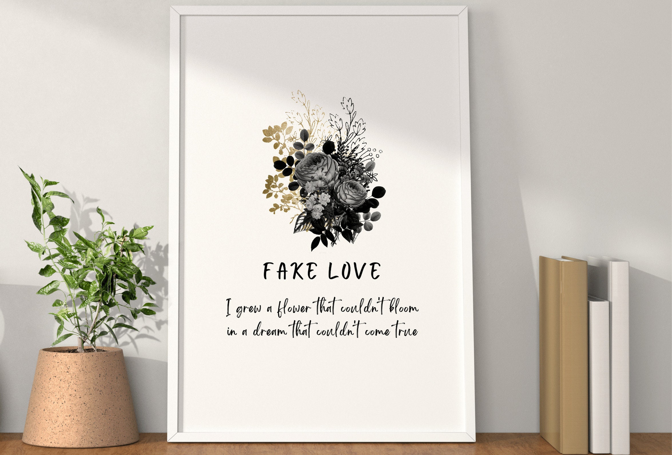 Fake Love BTS BTS Quotes, BTS Quote Prints, Printable Art Wall, Kpop ...