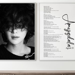 Amygdala | Agust D | BTS Suga | Song Lyrics, Instant Download, Home ...