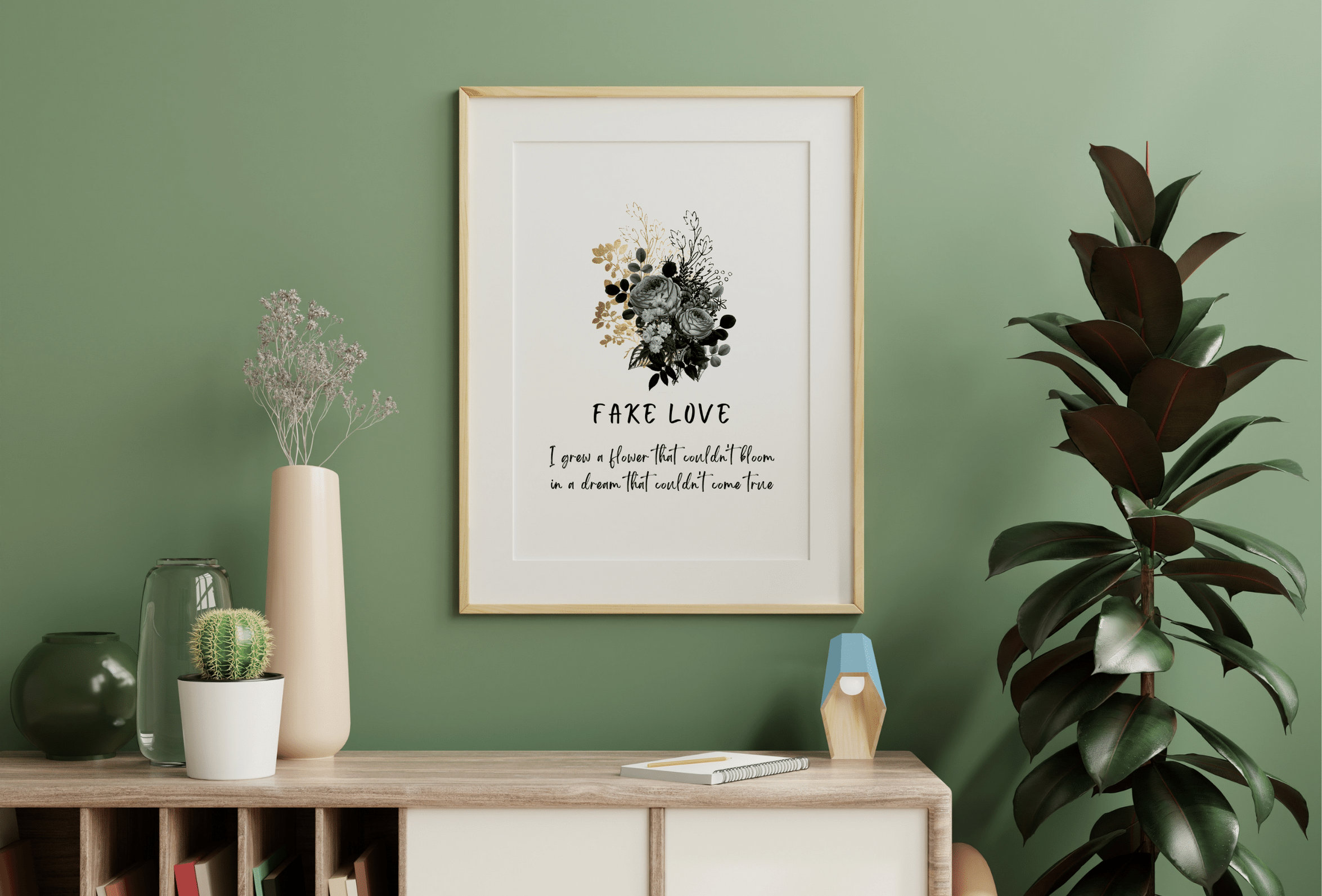 Fake Love BTS BTS Quotes, BTS Quote Prints, Printable Art Wall, Kpop ...