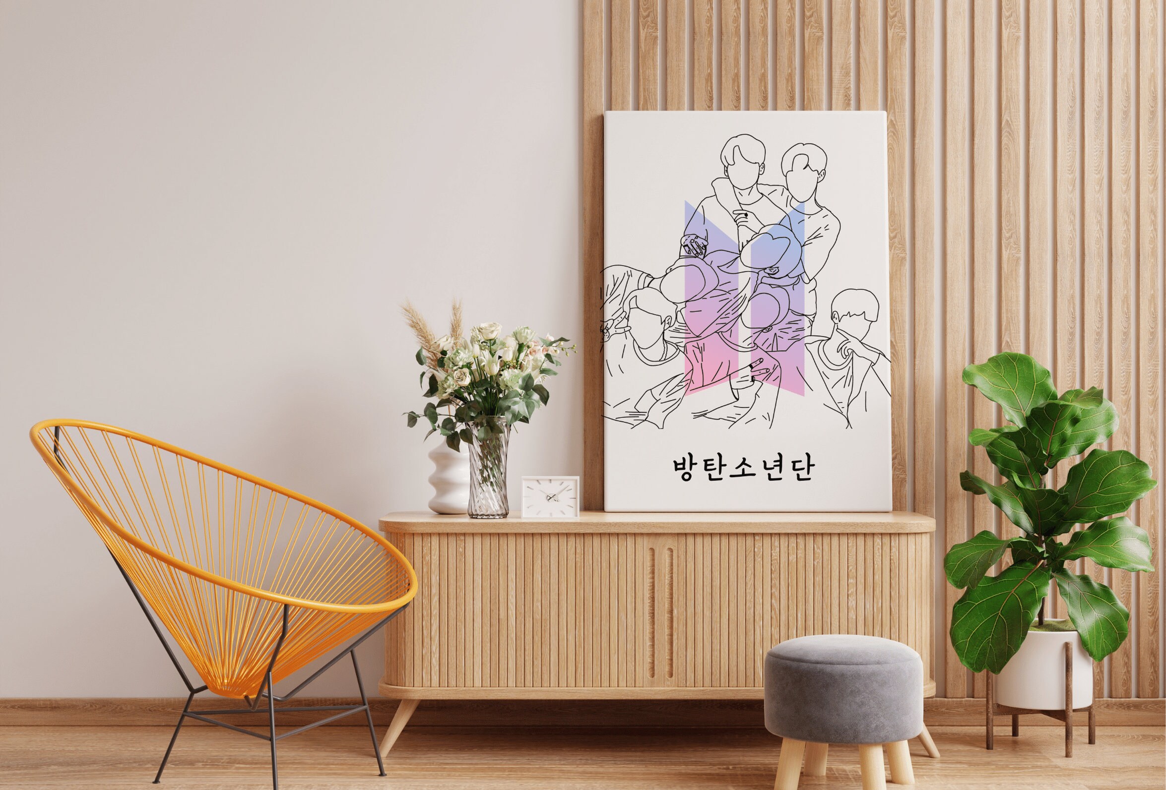 BTS Art Line Instant Downloadable Printable Art, BTS Digital Download ...