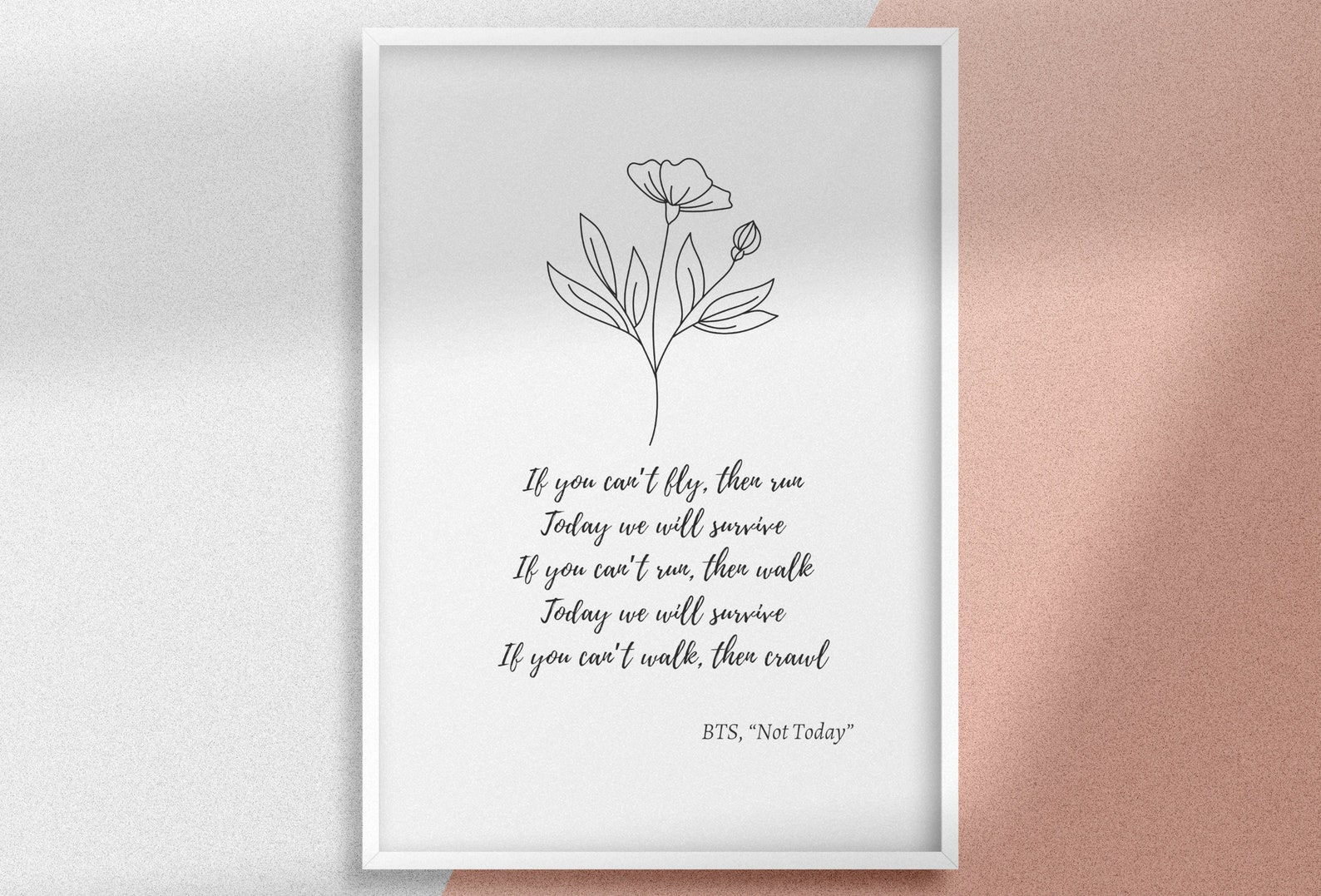 BTS QUOTES Set of 6 Printable Art Wall Instant Download - Etsy