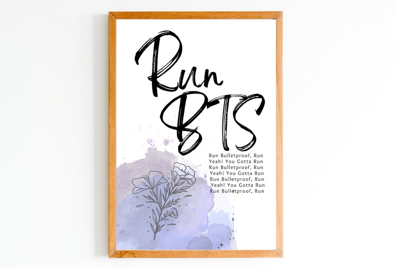Run BTS Instant Download BTS Printable Art BTS Digital - Etsy