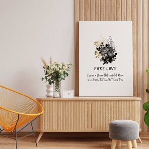 Fake Love | BTS | BTS Quotes, BTS Quote Prints, Printable Art Wall ...