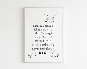 BTS Quotes Set of 6 Bundle Printable BTS Quotes Wall Art BTS - Etsy