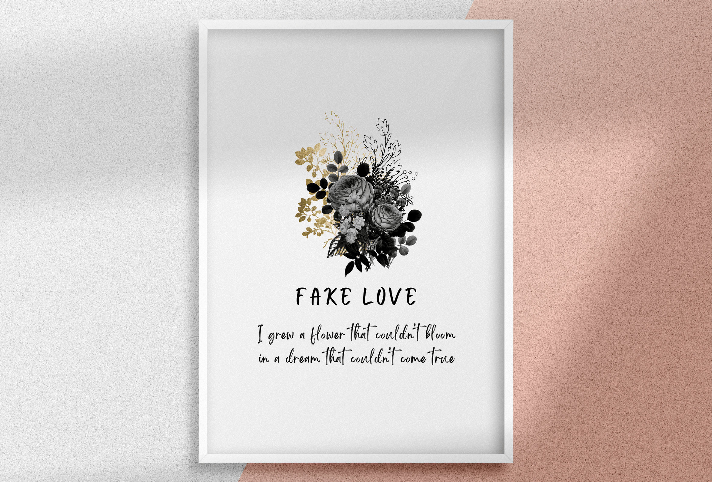 Fake Love BTS BTS Quotes, BTS Quote Prints, Printable Art Wall, Kpop ...