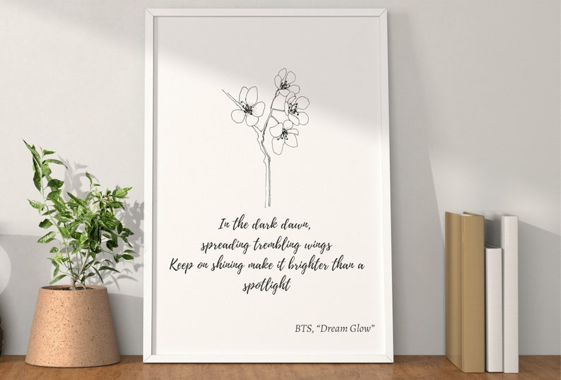 BTS QUOTES Set of 6 Printable Art Wall Instant Download - Etsy