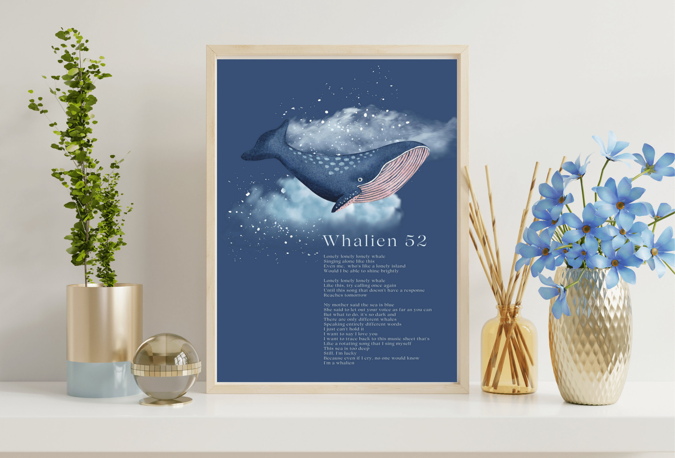 Whalien 52 BTS Artwork Quote, BTS Lyrics, Instant Download, Home Decoration, Prints Poster ...