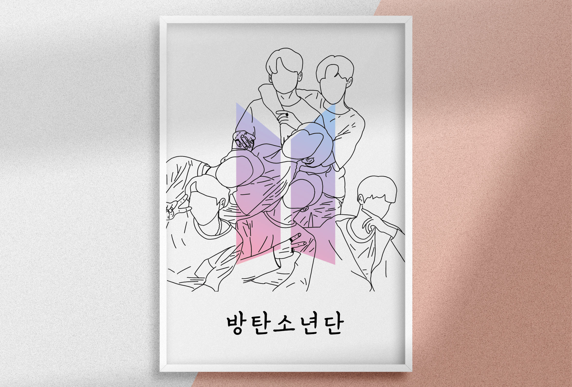BTS Art Line | Instant Downloadable Printable Art, BTS Digital Download ...