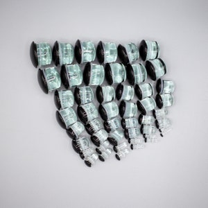 PAIR Glass Single Flare Plugs: 2mm to 25mm for Dead Stretching or Daily ...