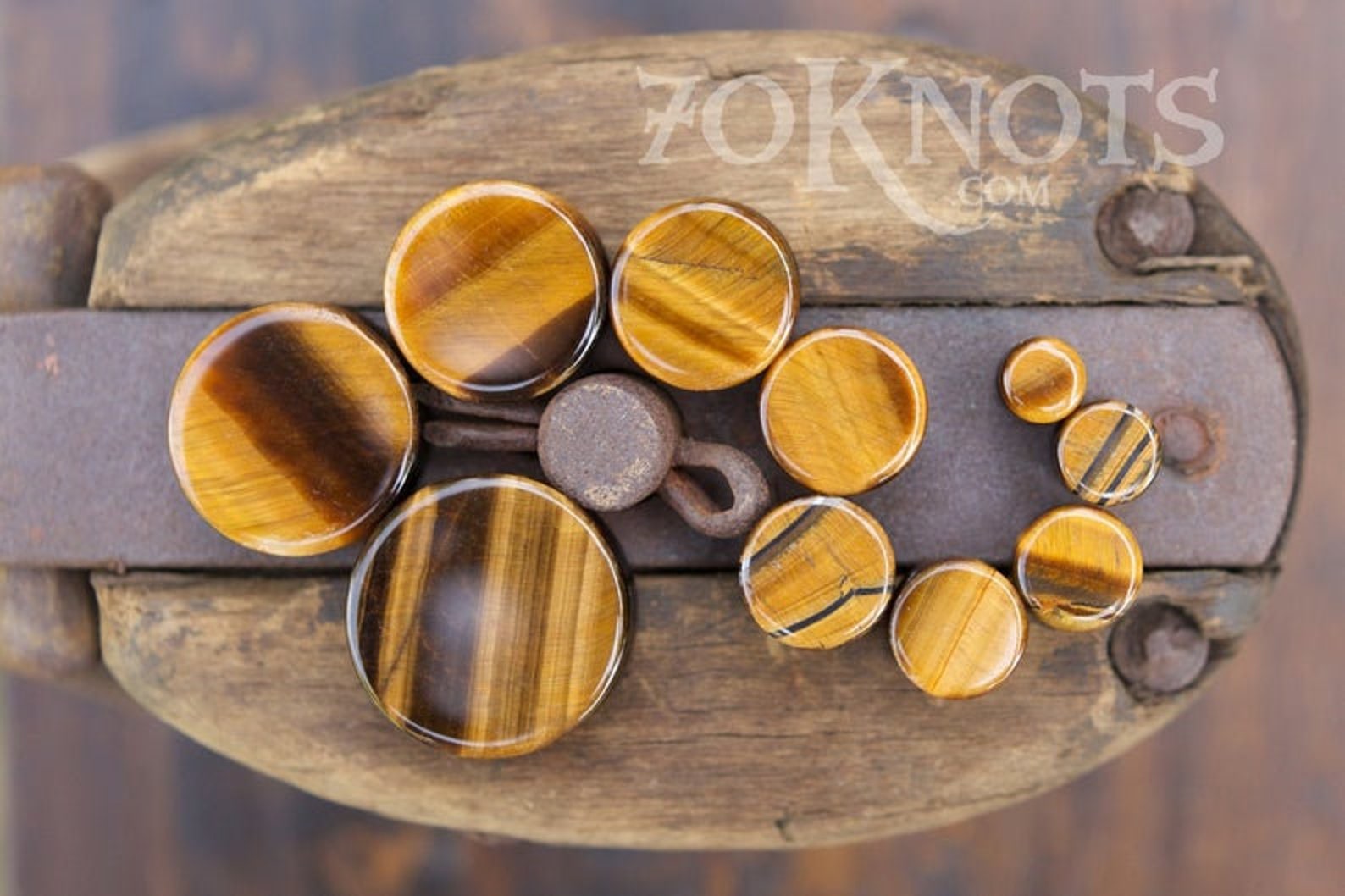 Tiger's Eye Stone Plugs Double Flared 1 Pair 6mm - Etsy