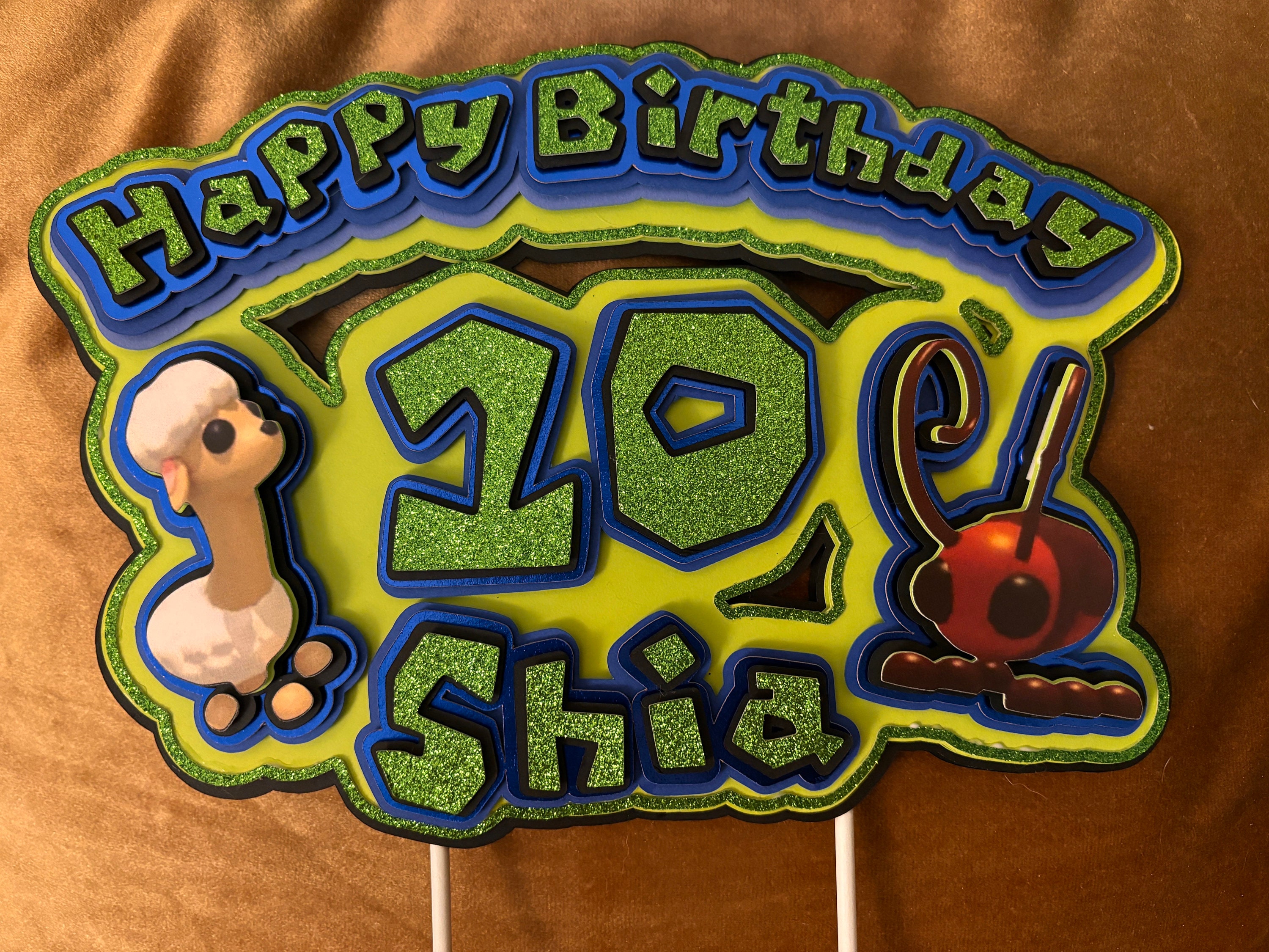 ROBLOX Cake Topper || Inspired ||adopt Me|| Theme || Girls Birthday ...