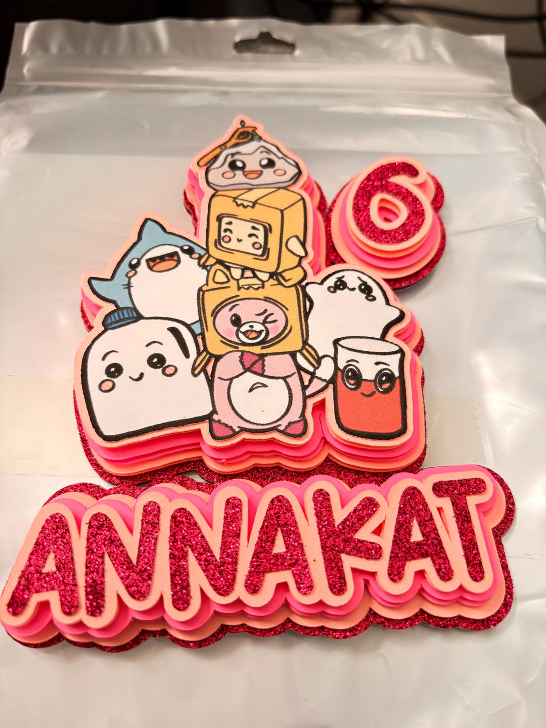 Custom || Lankybox Inspired || Cake Topper ||shaker Topper|| Birthday ...