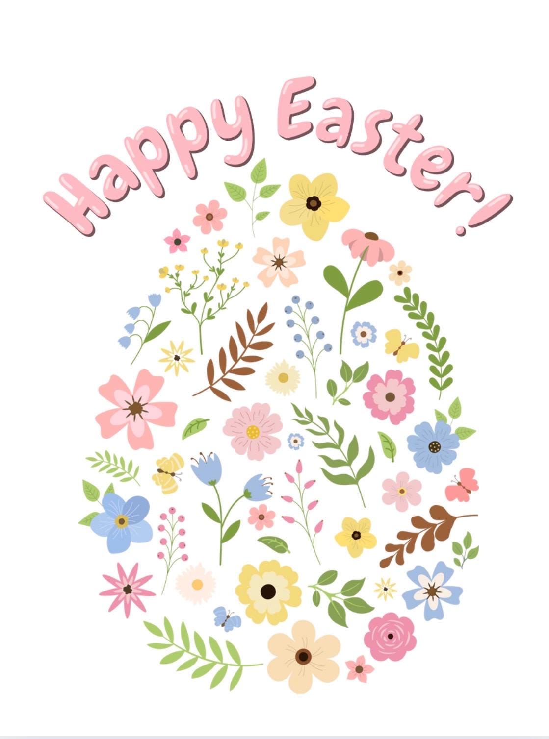 Happy Easter Print , Png Download, Easter Bunny, Bunny, Peep, Bunnie, Floral, Easter Eggs, Egg ...