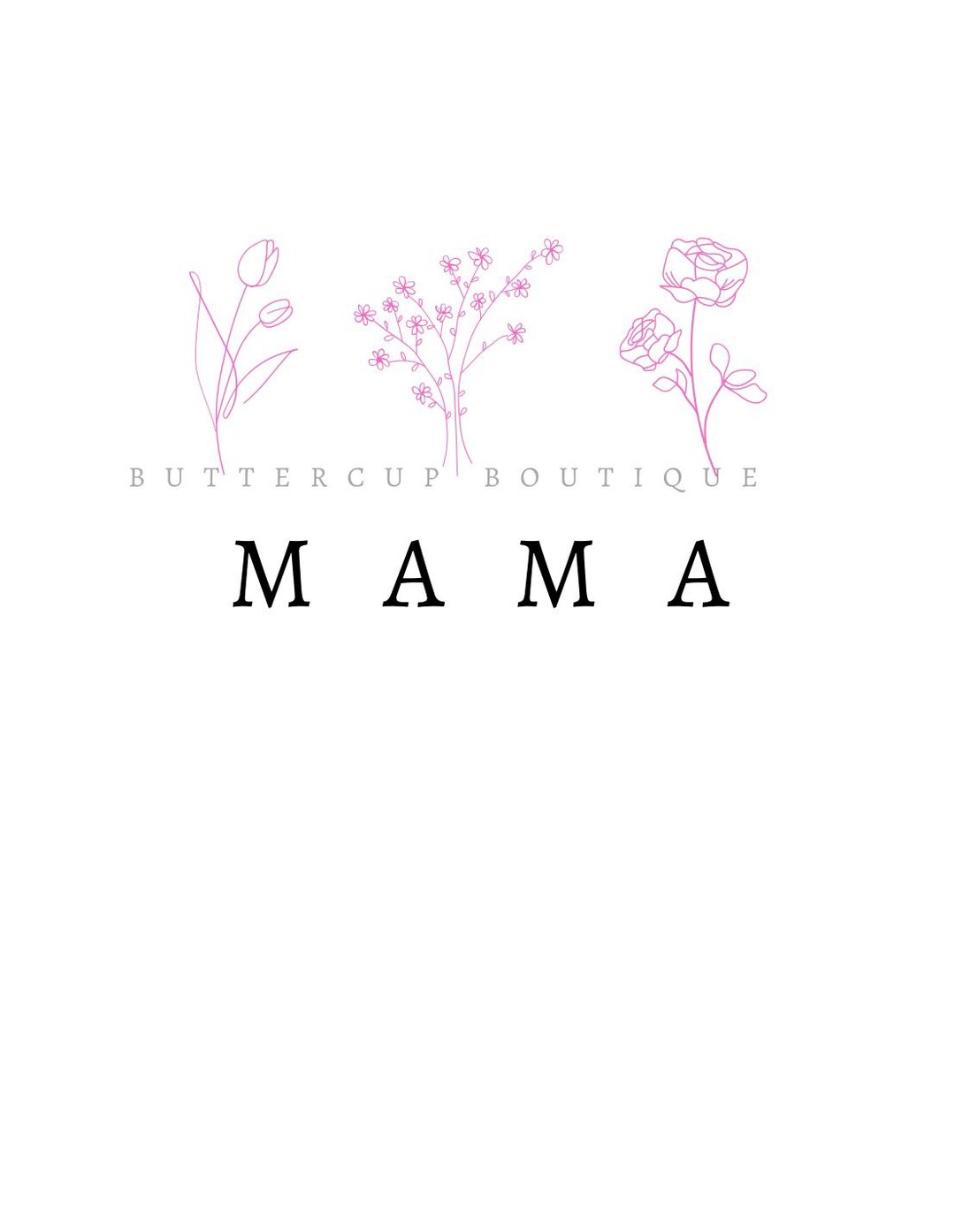 Pink Floral Mama Print, Png Download - Etsy